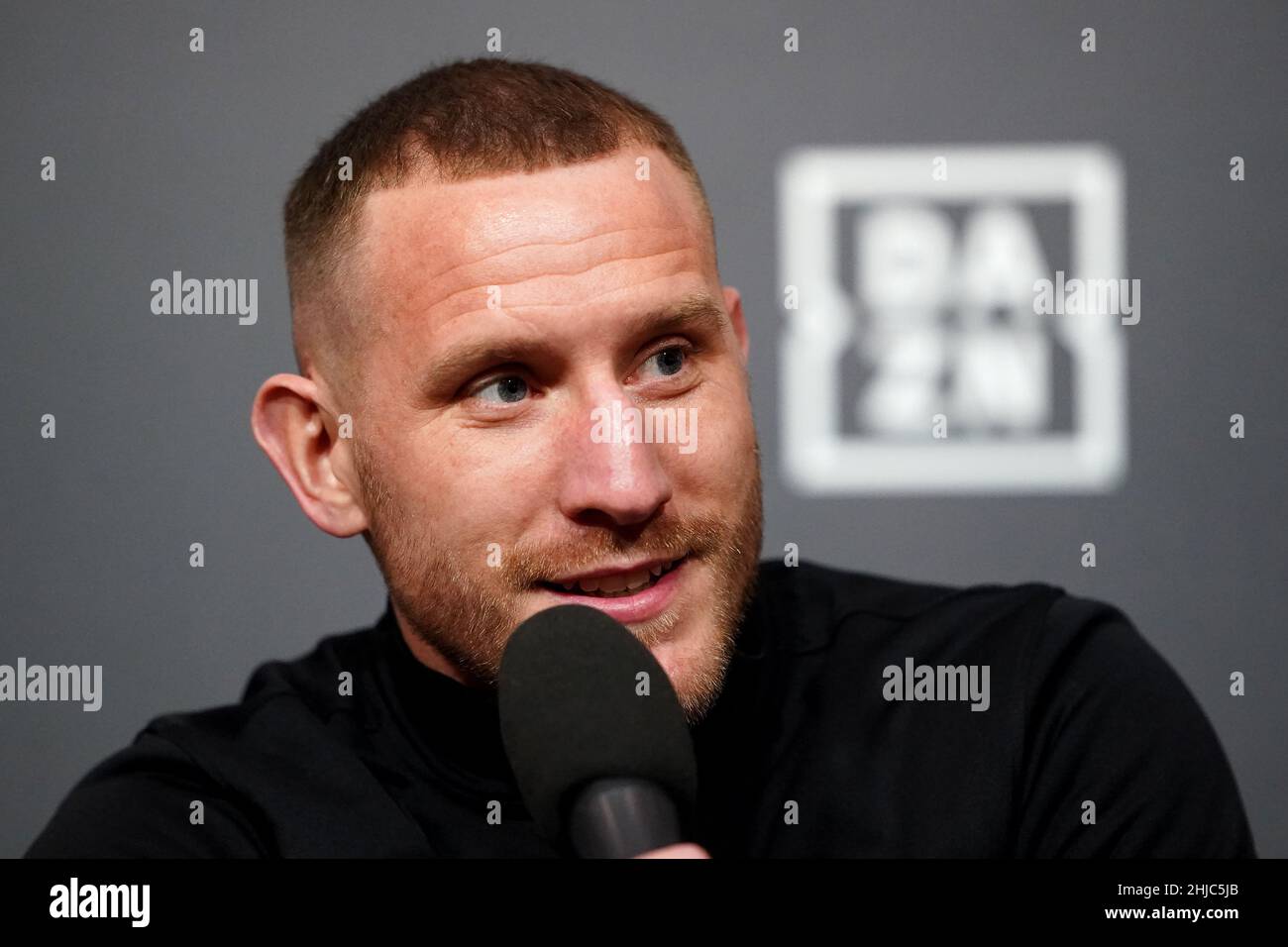 Boxer Ryan Walsh during a press conference at The Banking Hall, Leeds ...