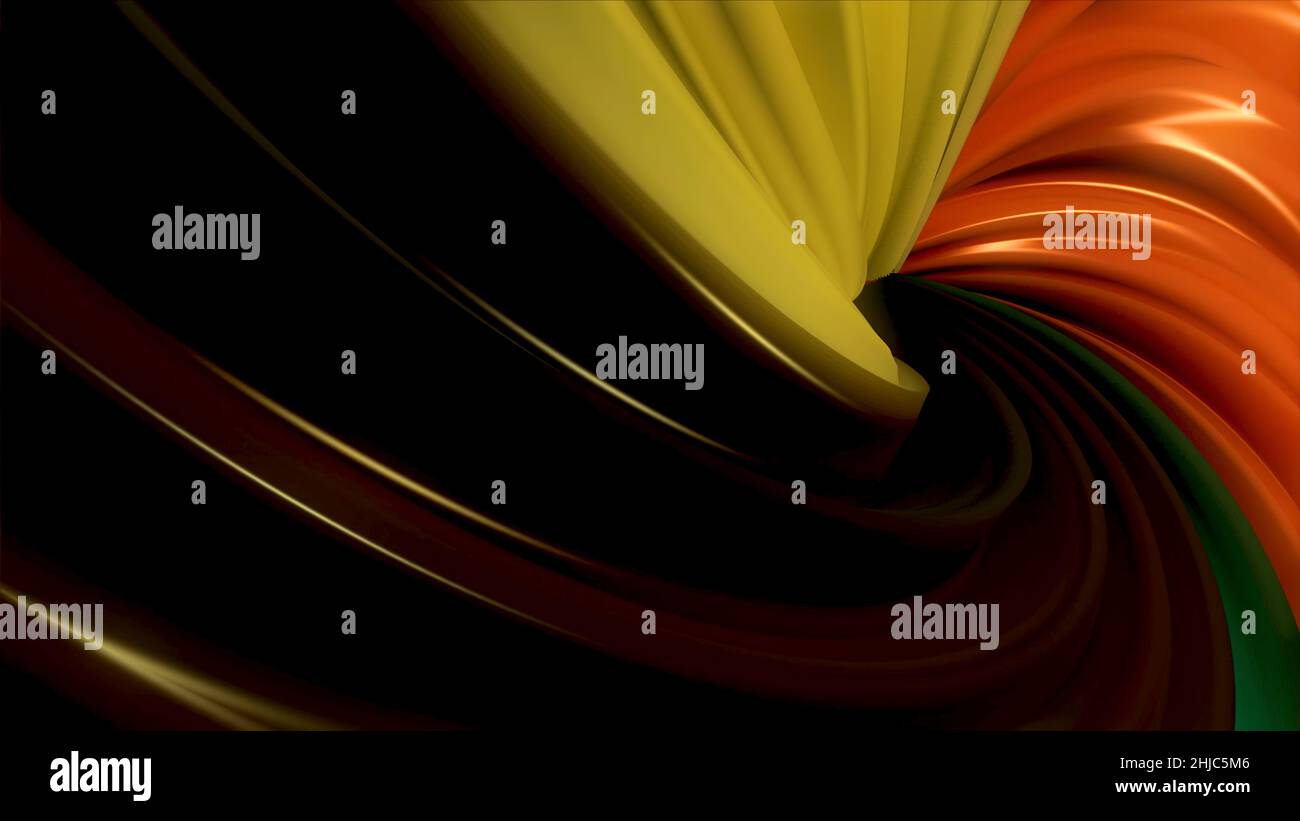 Animated circle shape composed from tree dimensional arrows, rotating ...