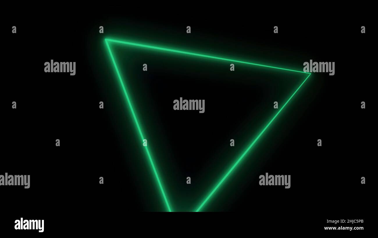Abstract background with neon triangles. Seamless loop. Neon Grid ...