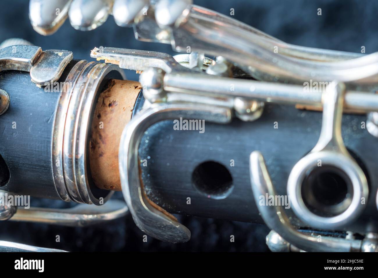 clarinet inside musical instrument storage case closeup Stock Photo - Alamy