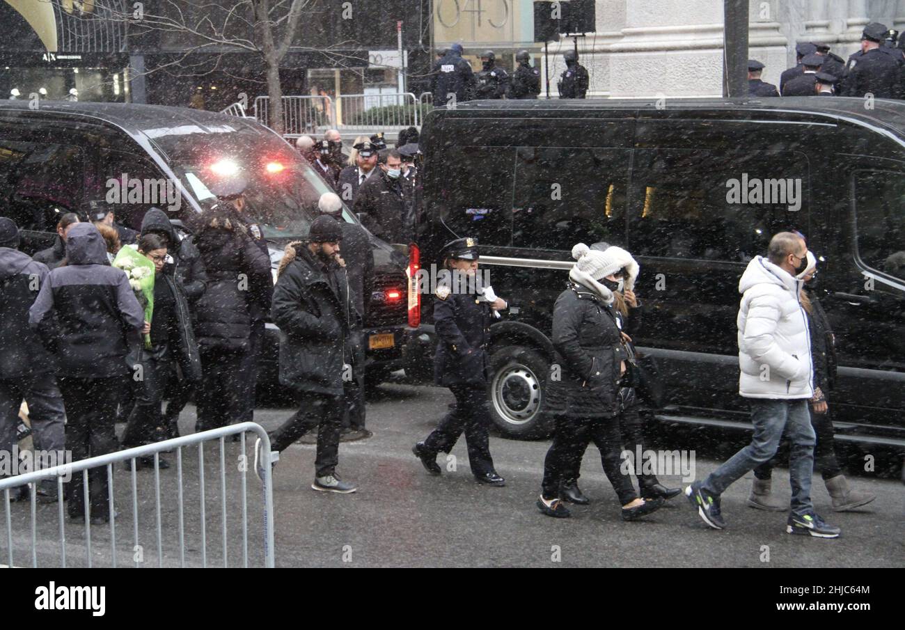 New York, USA. 28th Jan, 2022. (NEW) Funeral ceremony for Jason Rivera ...
