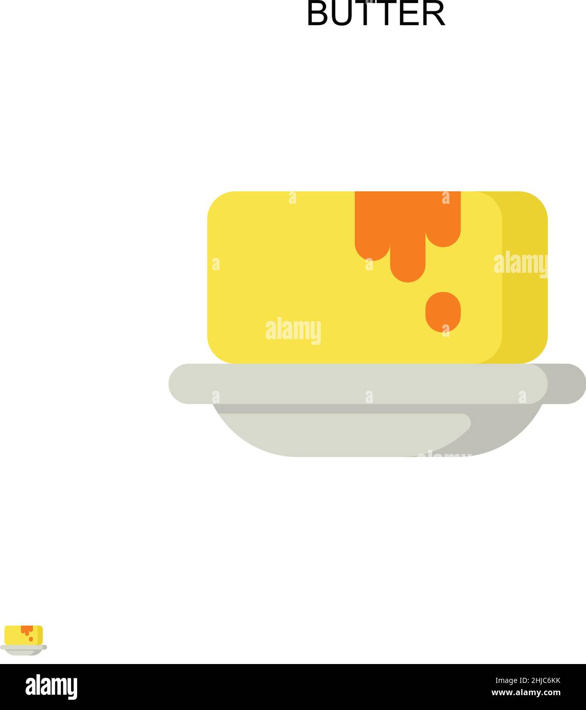 Butter Simple vector icon. Illustration symbol design template for web ...