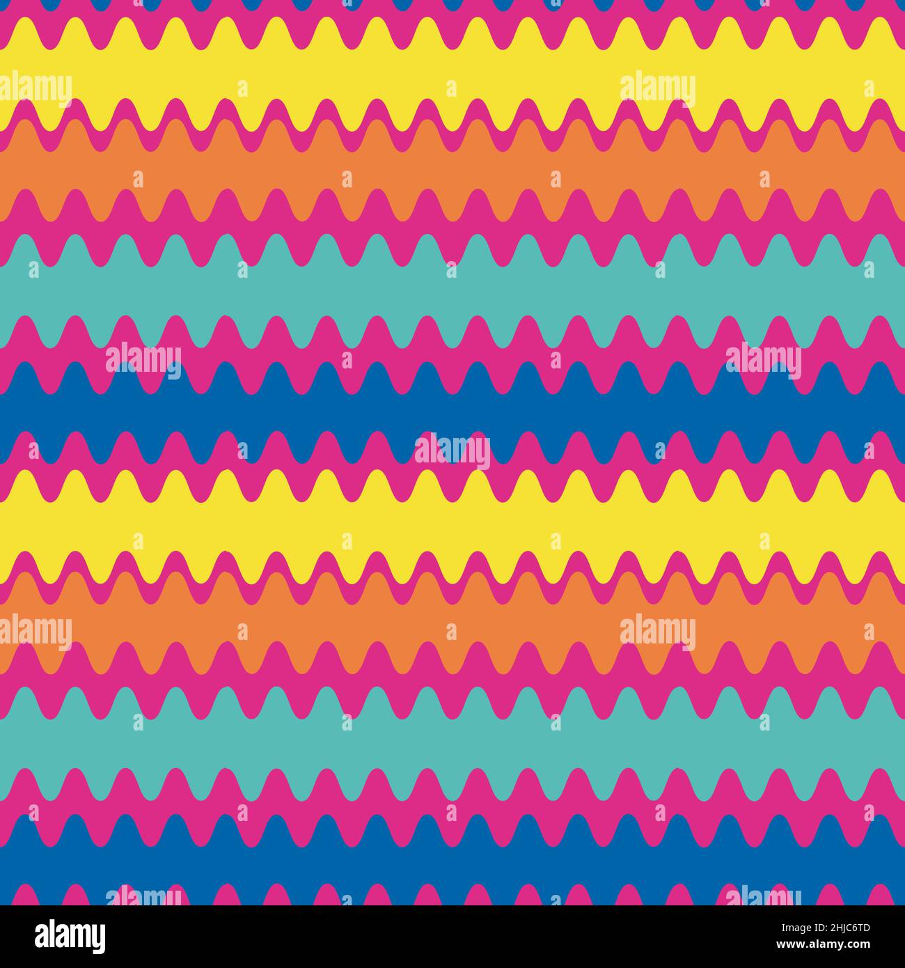 Seamless pattern on a square background - color waves. Geometry ...