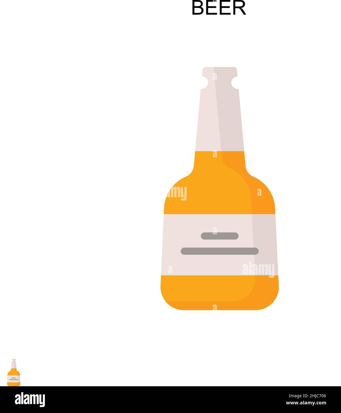 Beer Simple vector icon. Illustration symbol design template for web ...