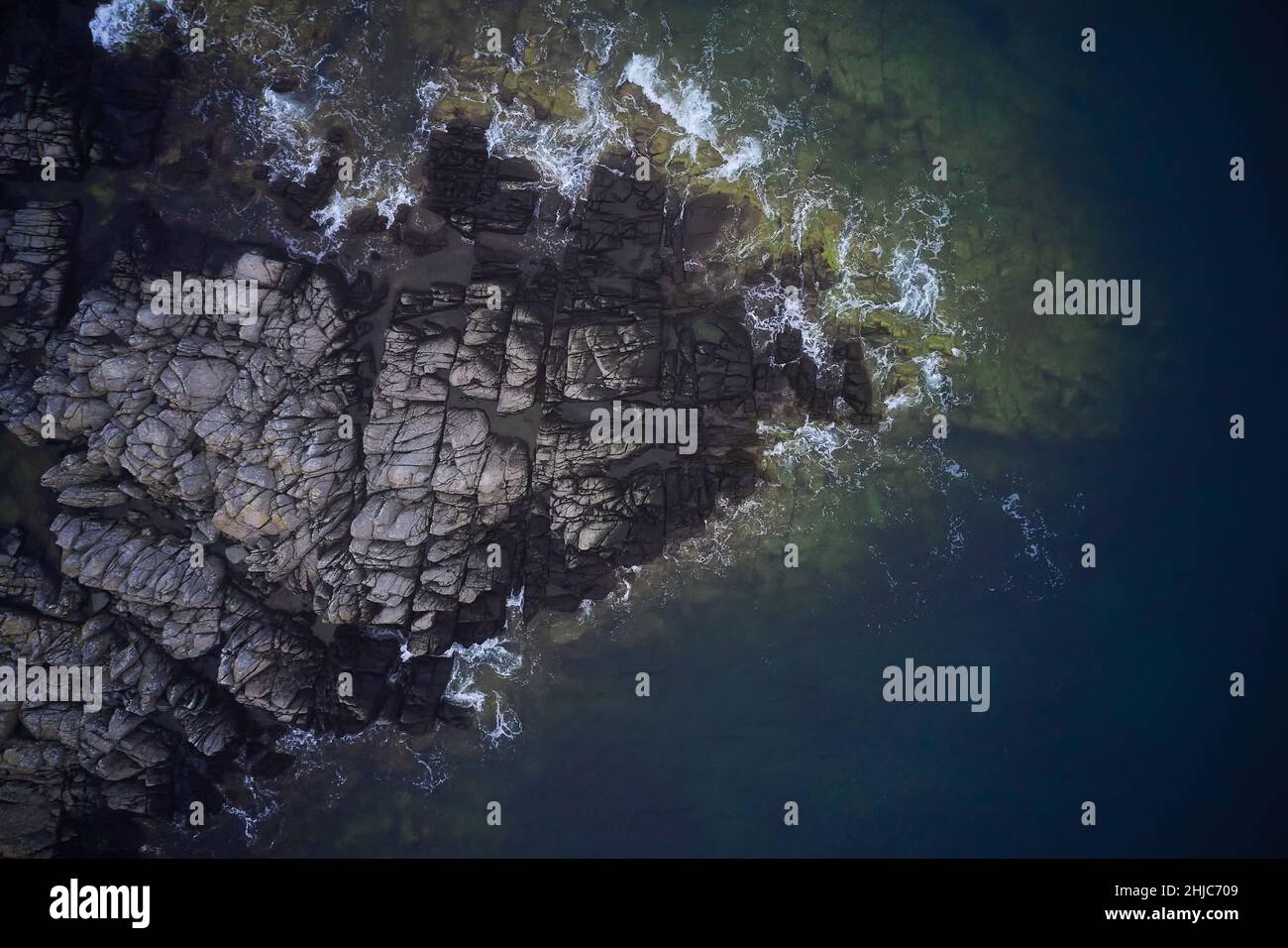 amazing rocks by the shore in danish island Stock Photo - Alamy