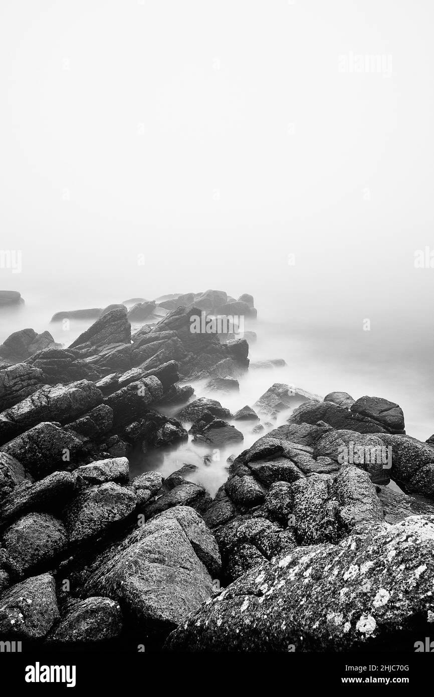amazing rocks by the shore in danish island Stock Photo - Alamy