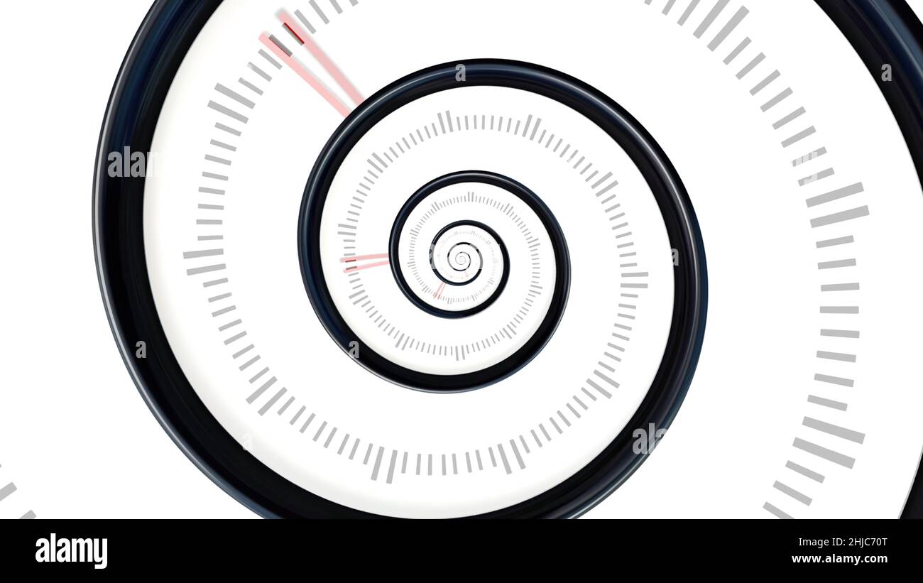 Abstract time tunnel with double vision effect, seamless loop. Blurred ...