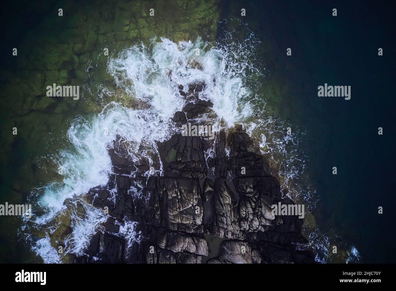 amazing rocks by the shore in danish island Stock Photo - Alamy