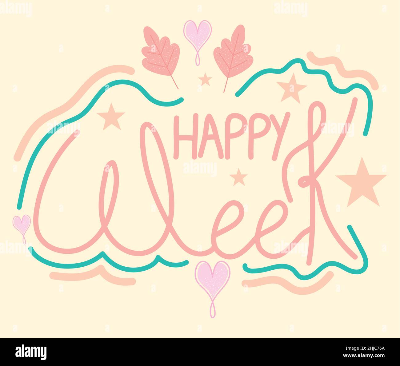 colorful happy week illustration design Stock Vector Image & Art - Alamy