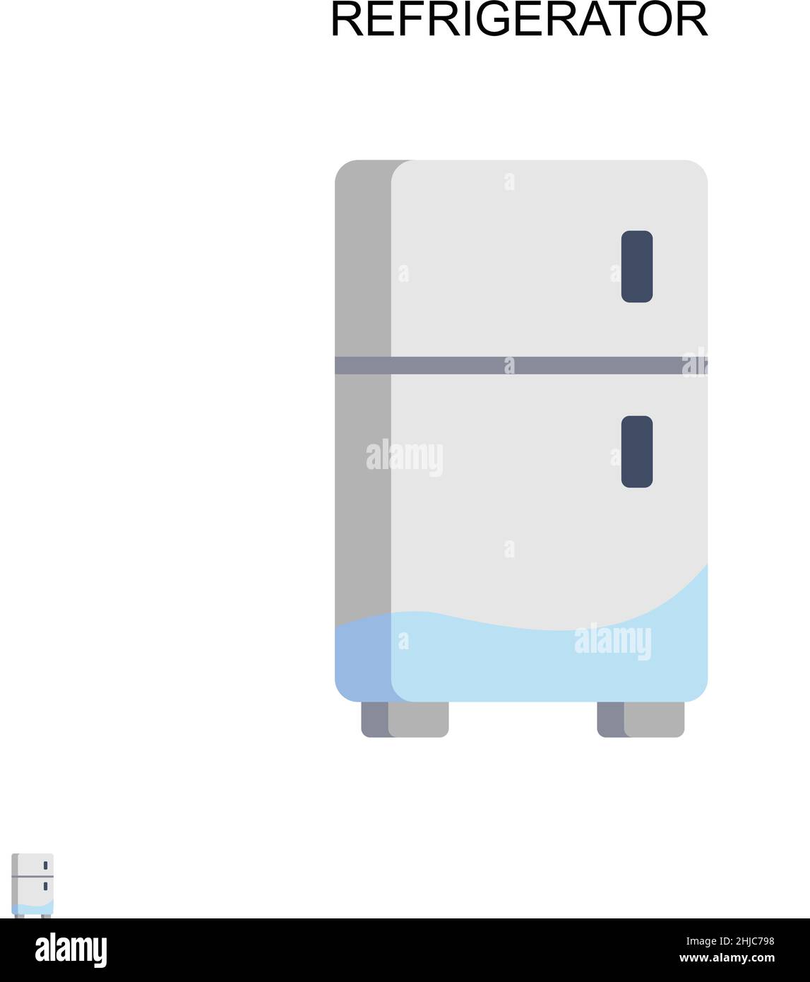 Refrigerator Simple vector icon. Illustration symbol design template ...