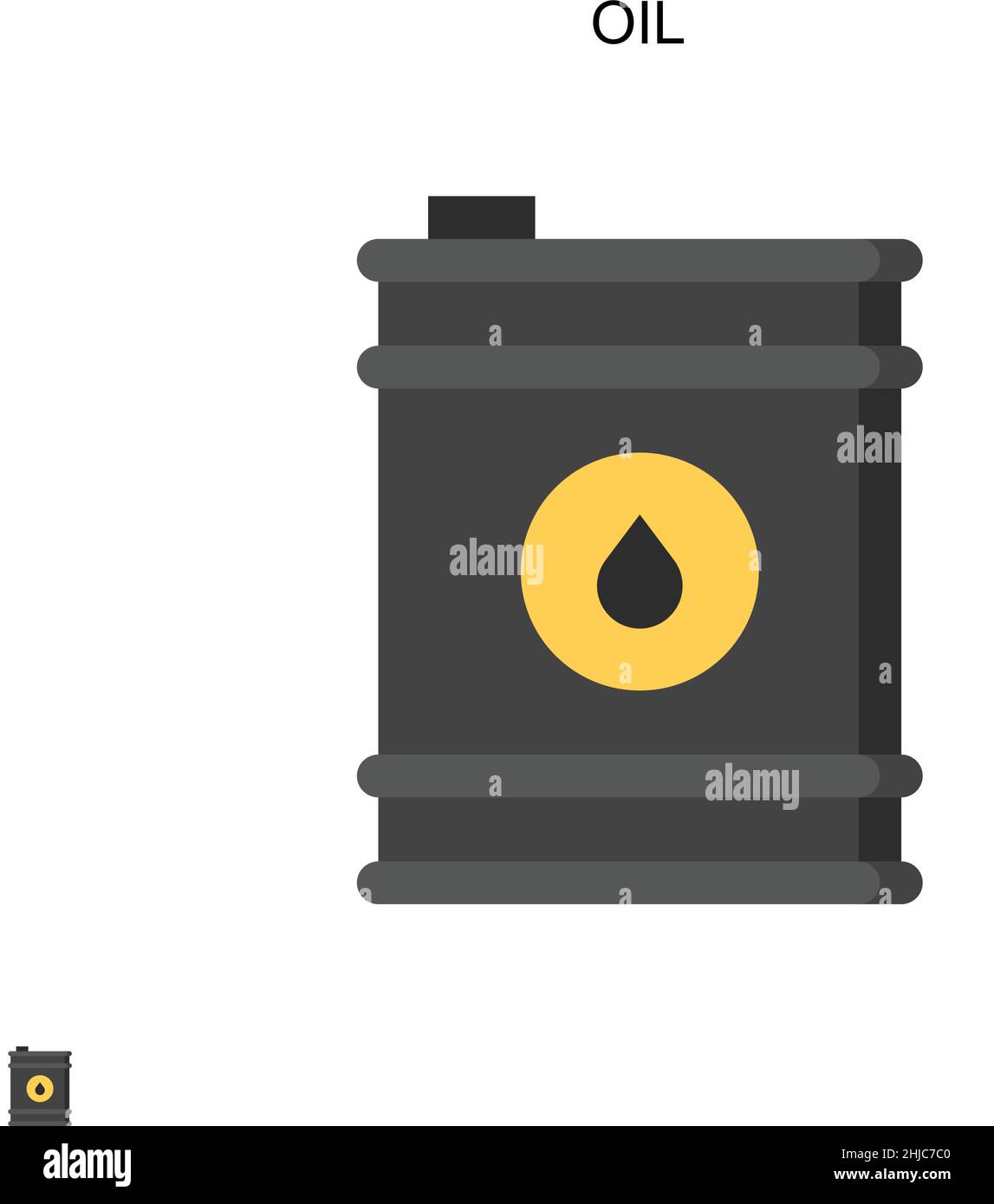 Oil Simple vector icon. Illustration symbol design template for web ...