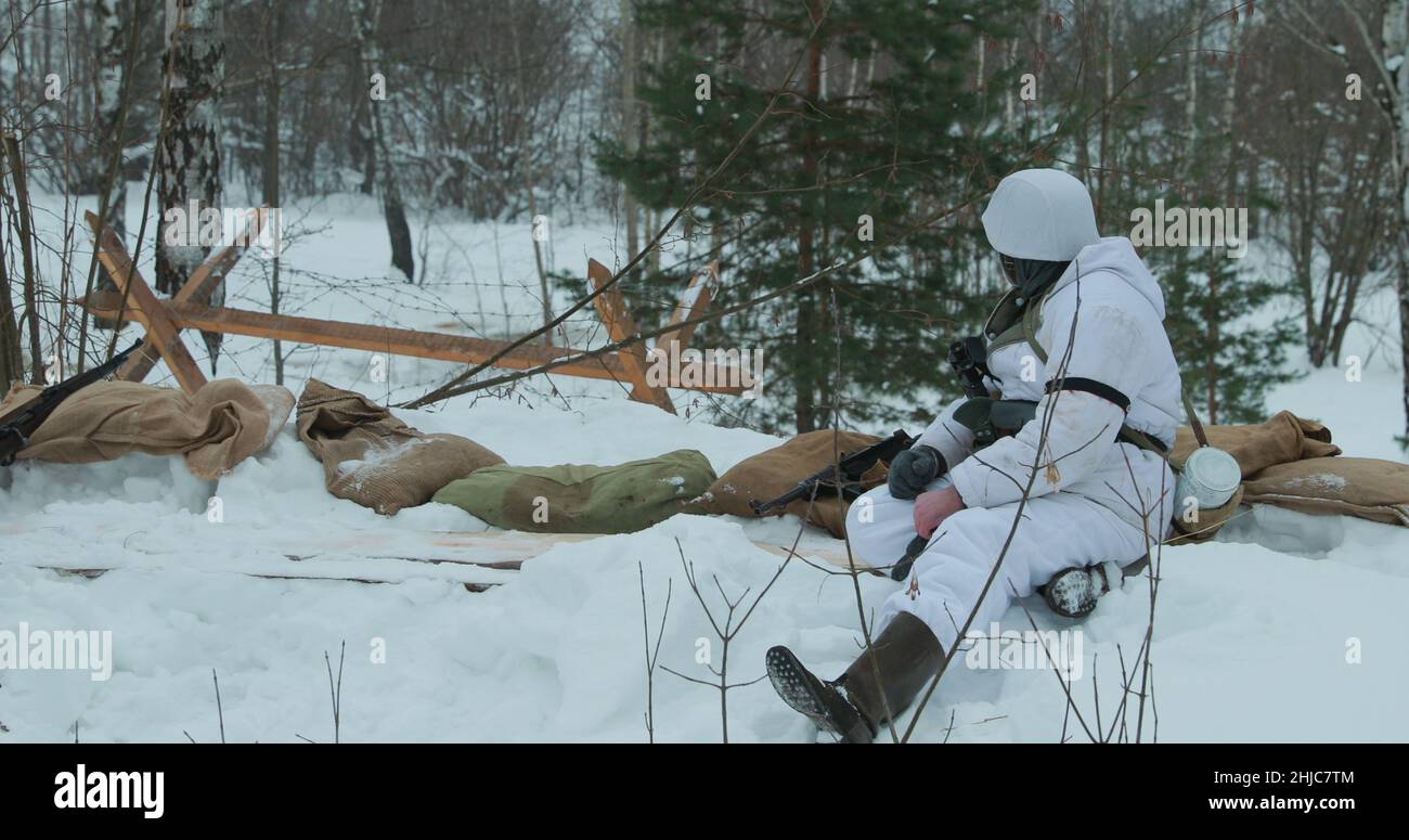 Ww2 re enactment german soldier sitting hi-res stock photography and ...