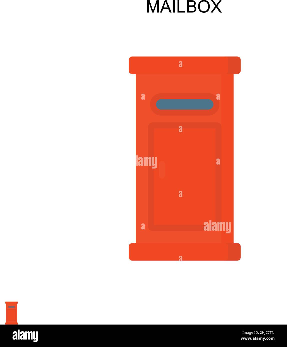 Mailbox Simple vector icon. Illustration symbol design template for web mobile UI element Stock ...