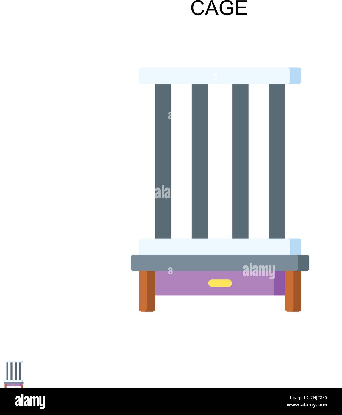 Cage Simple vector icon. Illustration symbol design template for web ...