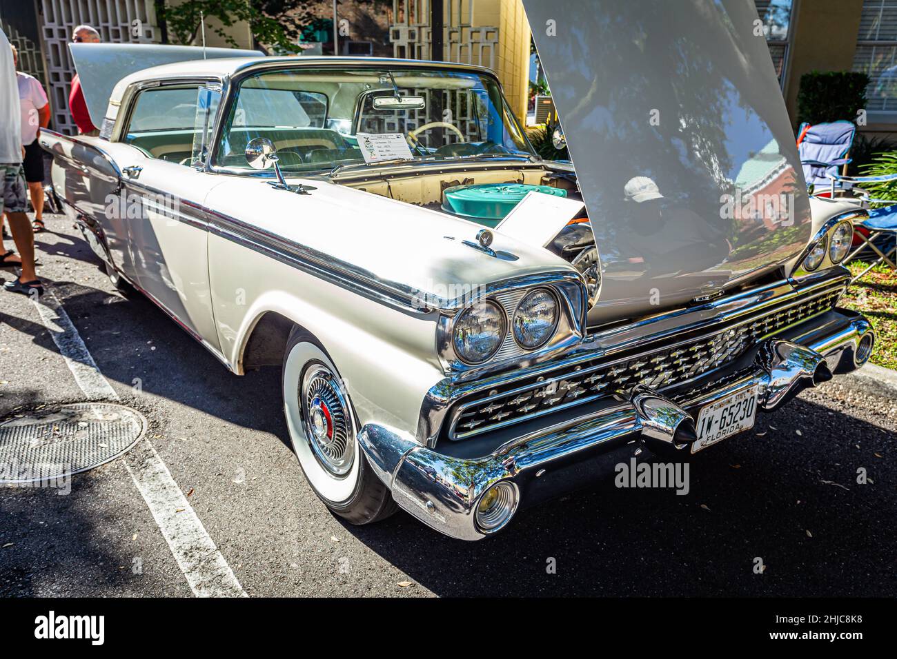 Fernandina Beach, FL - October 18, 2014: Wide angle low perspective ...