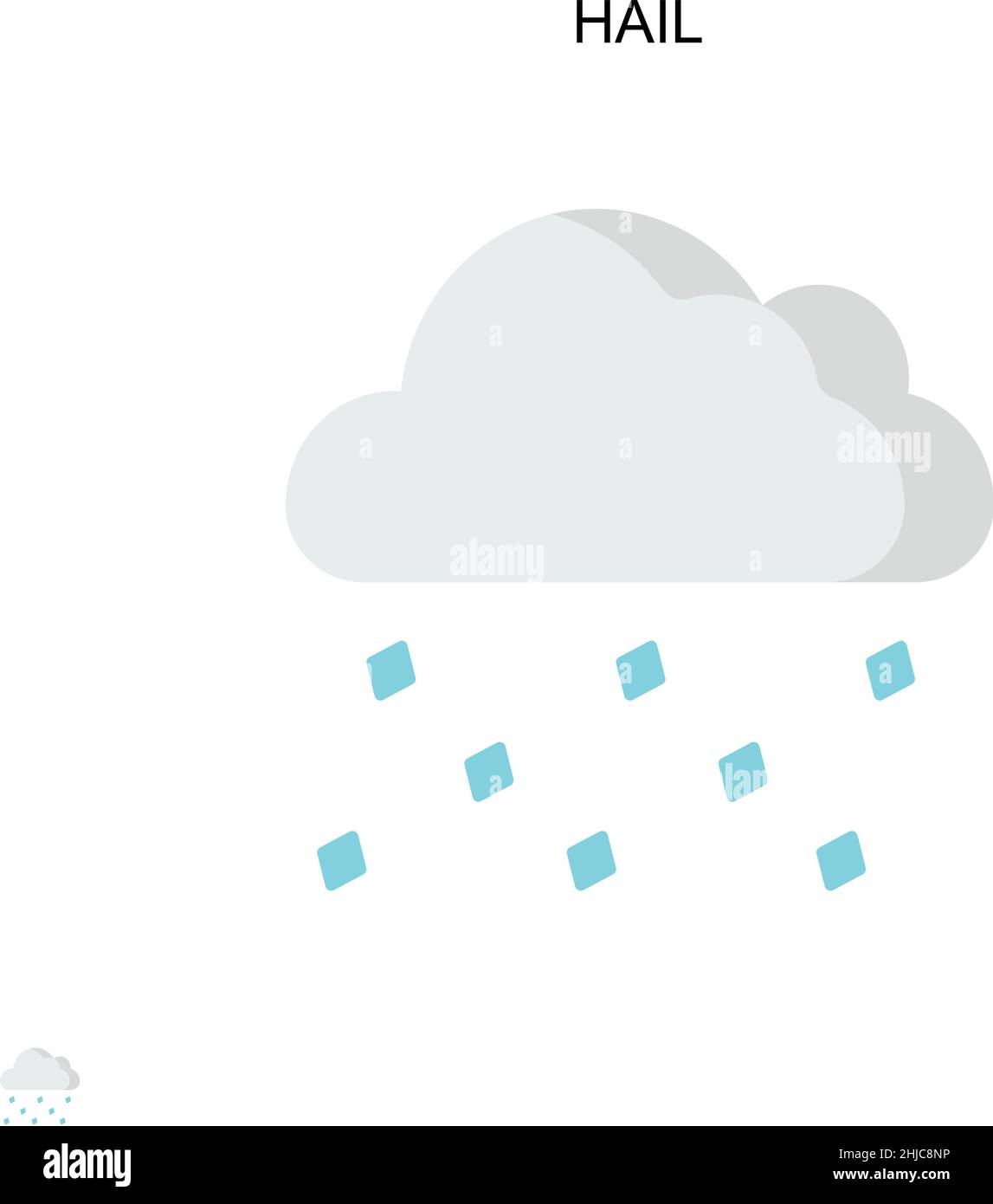 Hail Simple vector icon. Illustration symbol design template for web ...