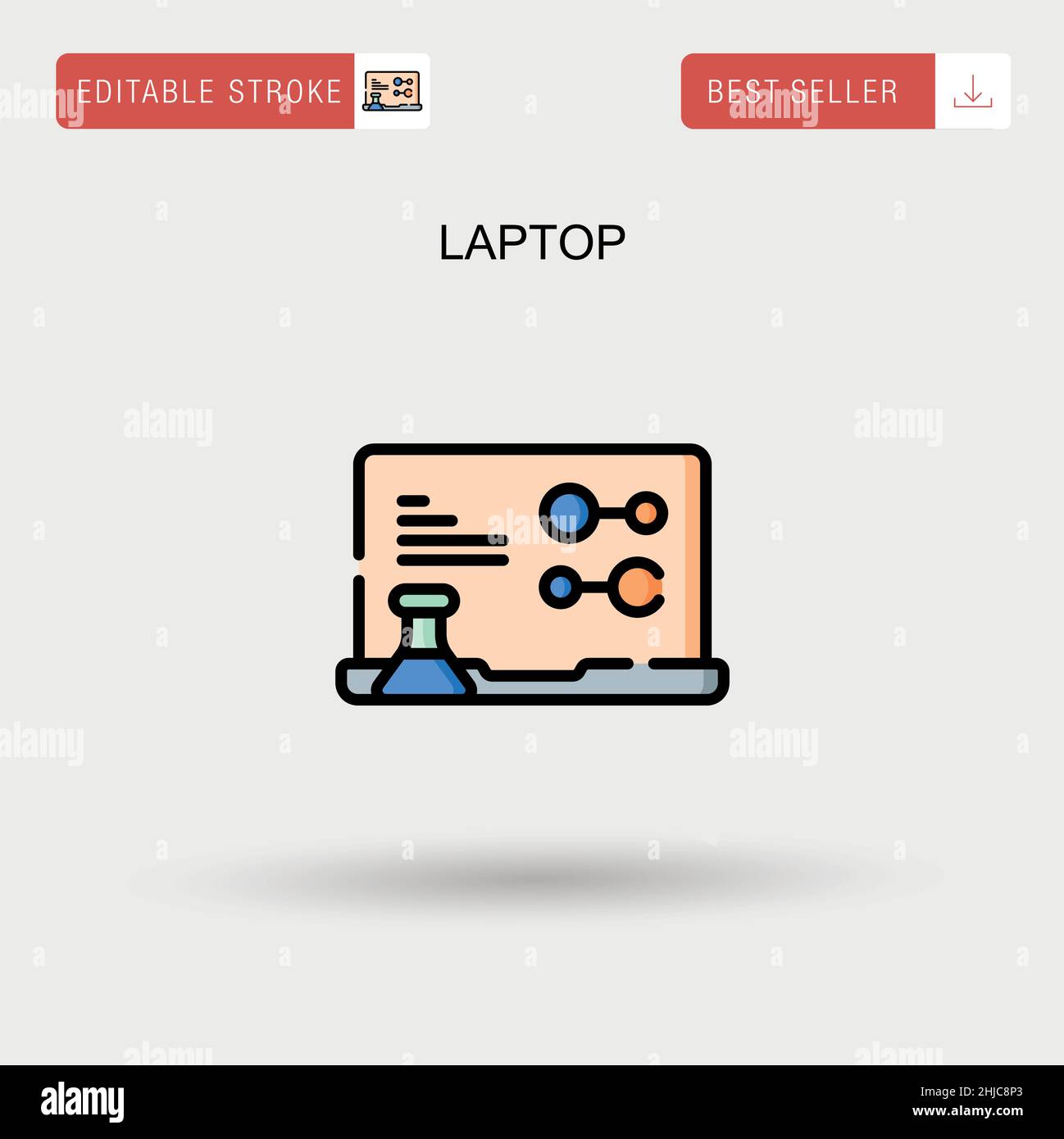 Notebook laptop computer blank Stock Vector Images - Alamy