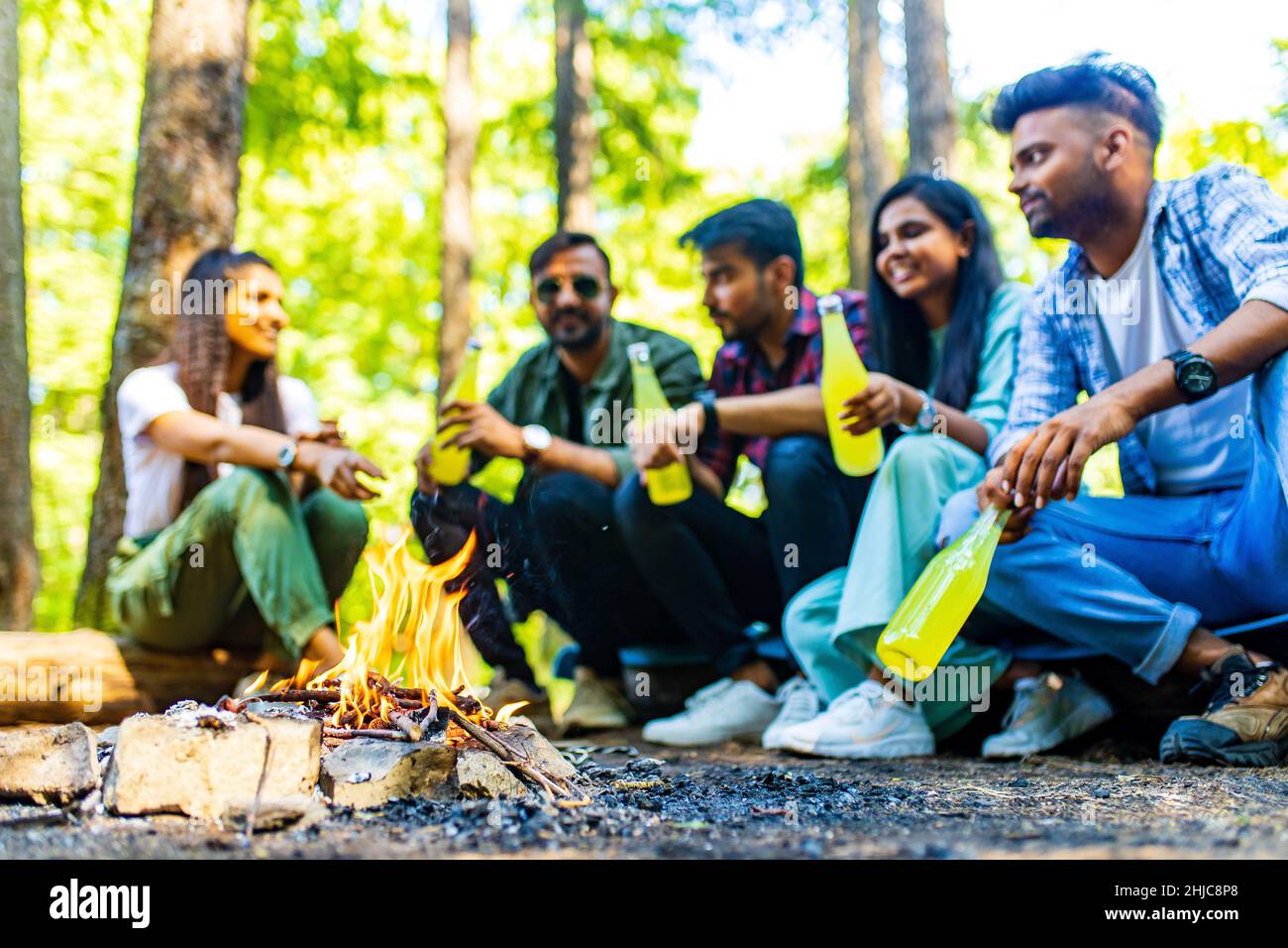 arabian friends having fun time together at the forest Stock Photo - Alamy