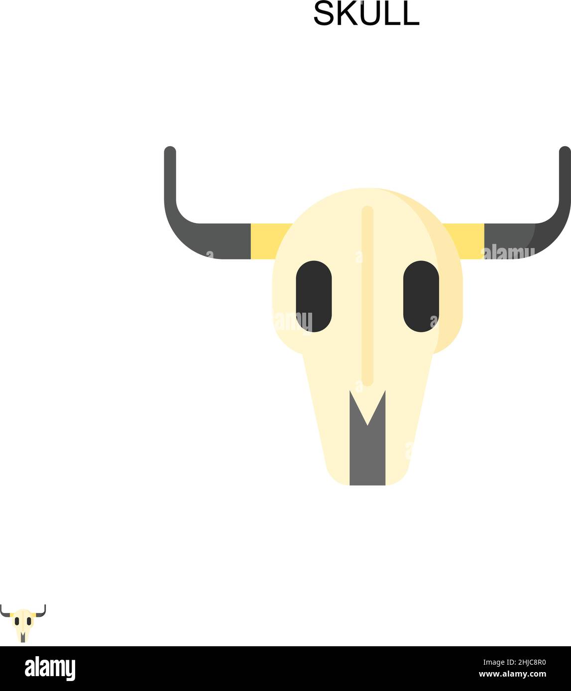 Skull Simple vector icon. Illustration symbol design template for web ...