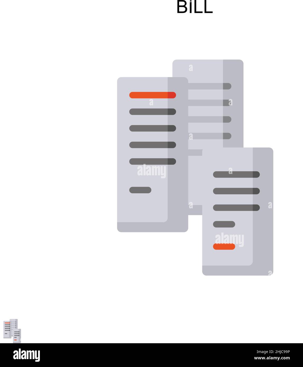 Bill Simple vector icon. Illustration symbol design template for web ...