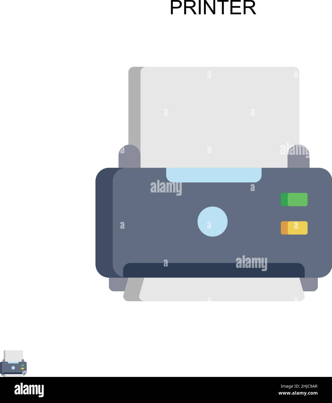 Printer Simple vector icon. Illustration symbol design template for web ...