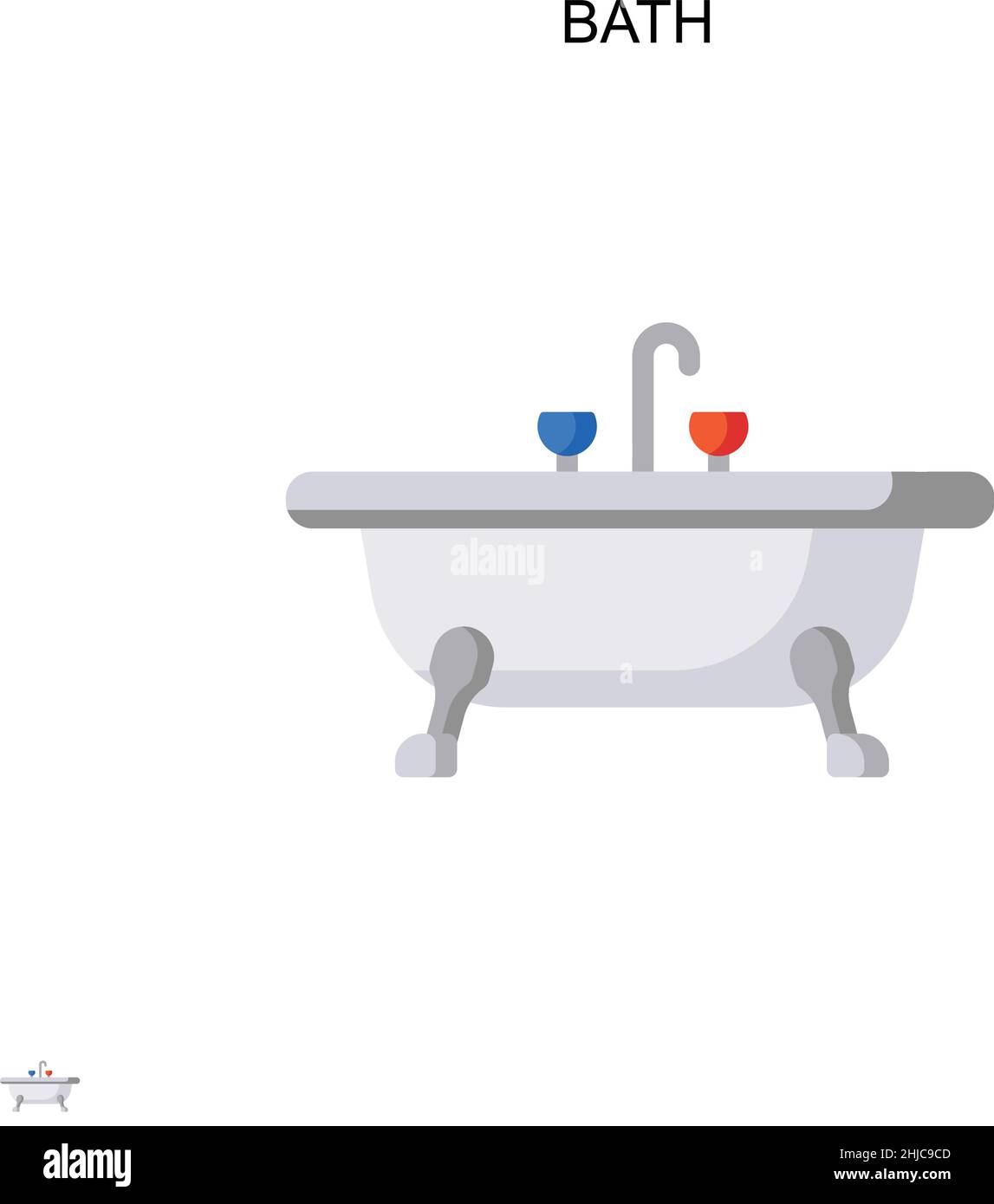 Bath Simple vector icon. Illustration symbol design template for web ...