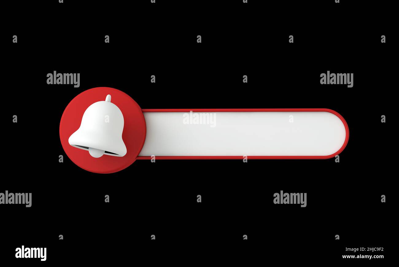 Subscribe button banner with bell. Subscribe to a video channel or ...