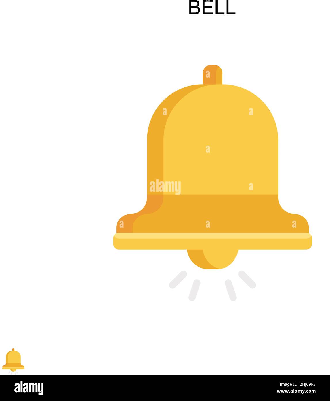 Bell Simple vector icon. Illustration symbol design template for web ...