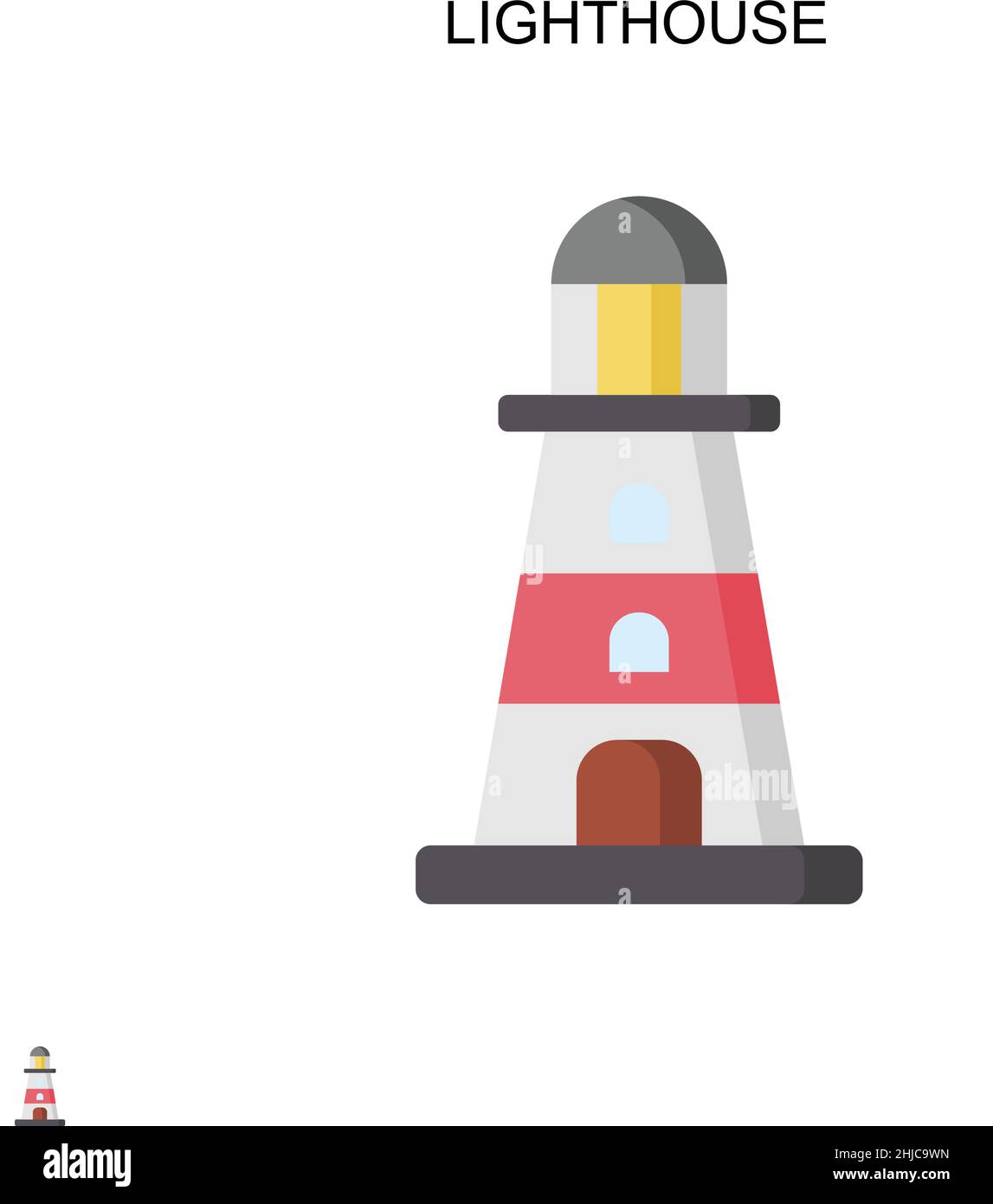 Lighthouse Simple vector icon. Illustration symbol design template for ...