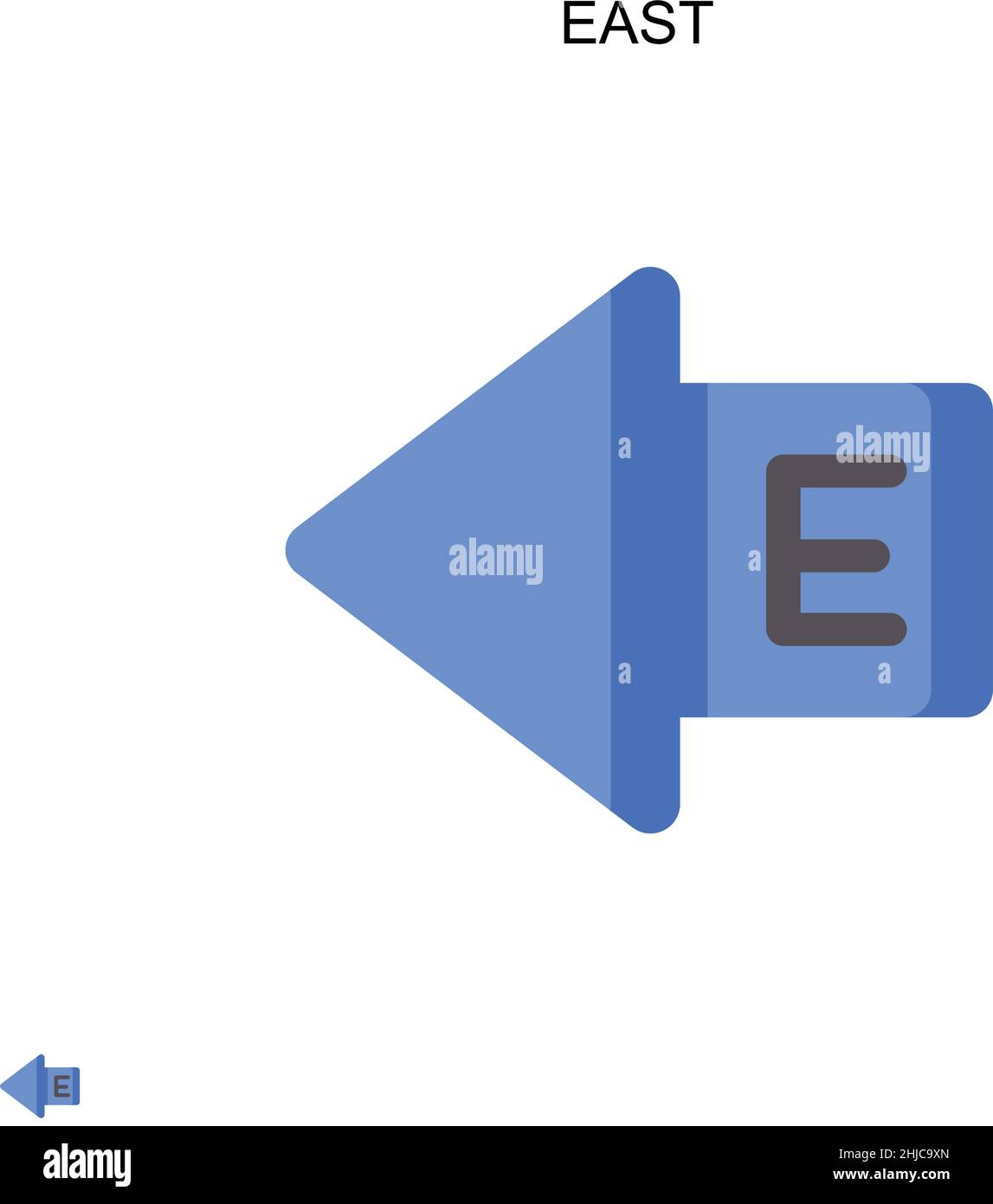 East Simple vector icon. Illustration symbol design template for web ...