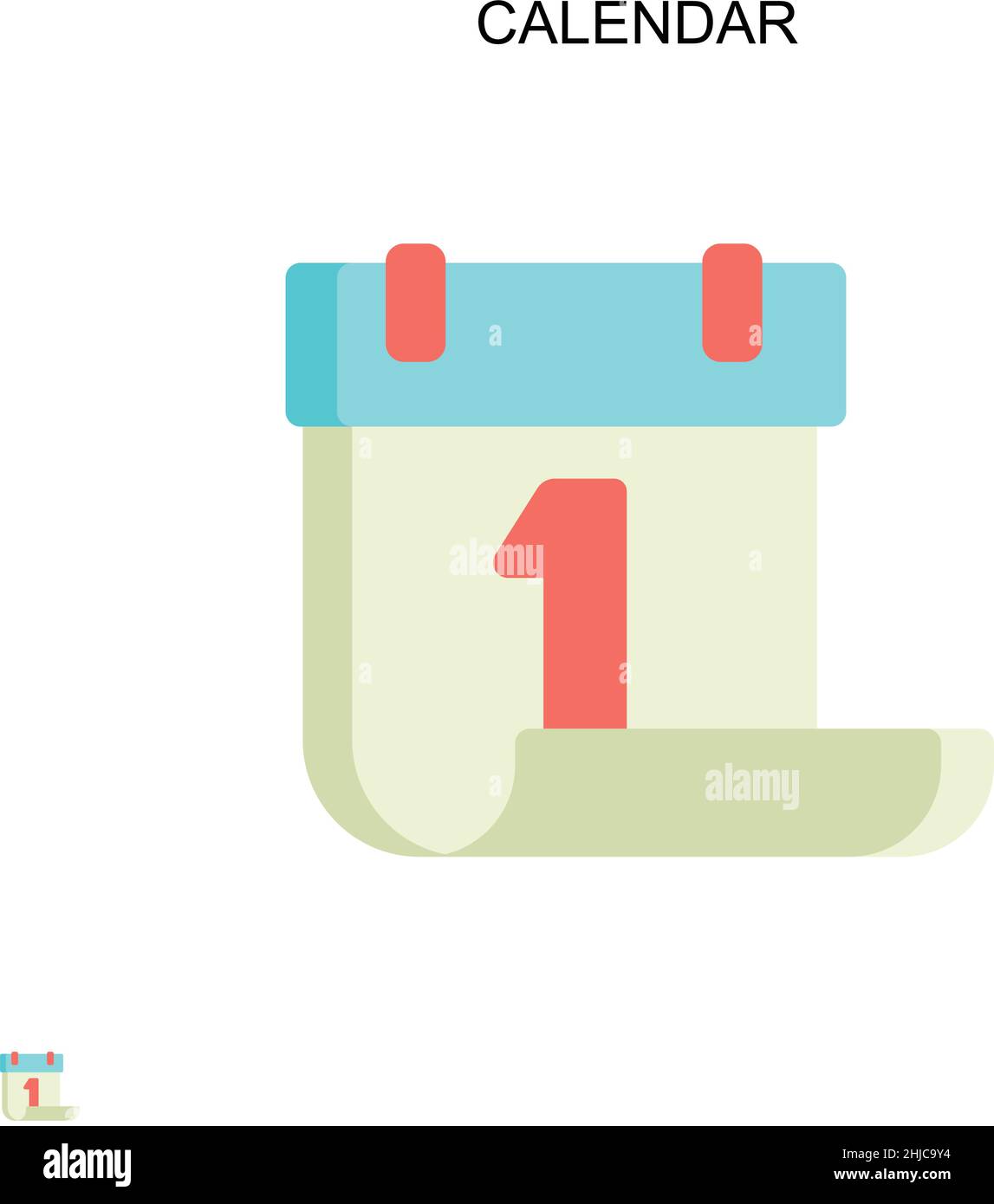 Calendar Simple vector icon. Illustration symbol design template for ...