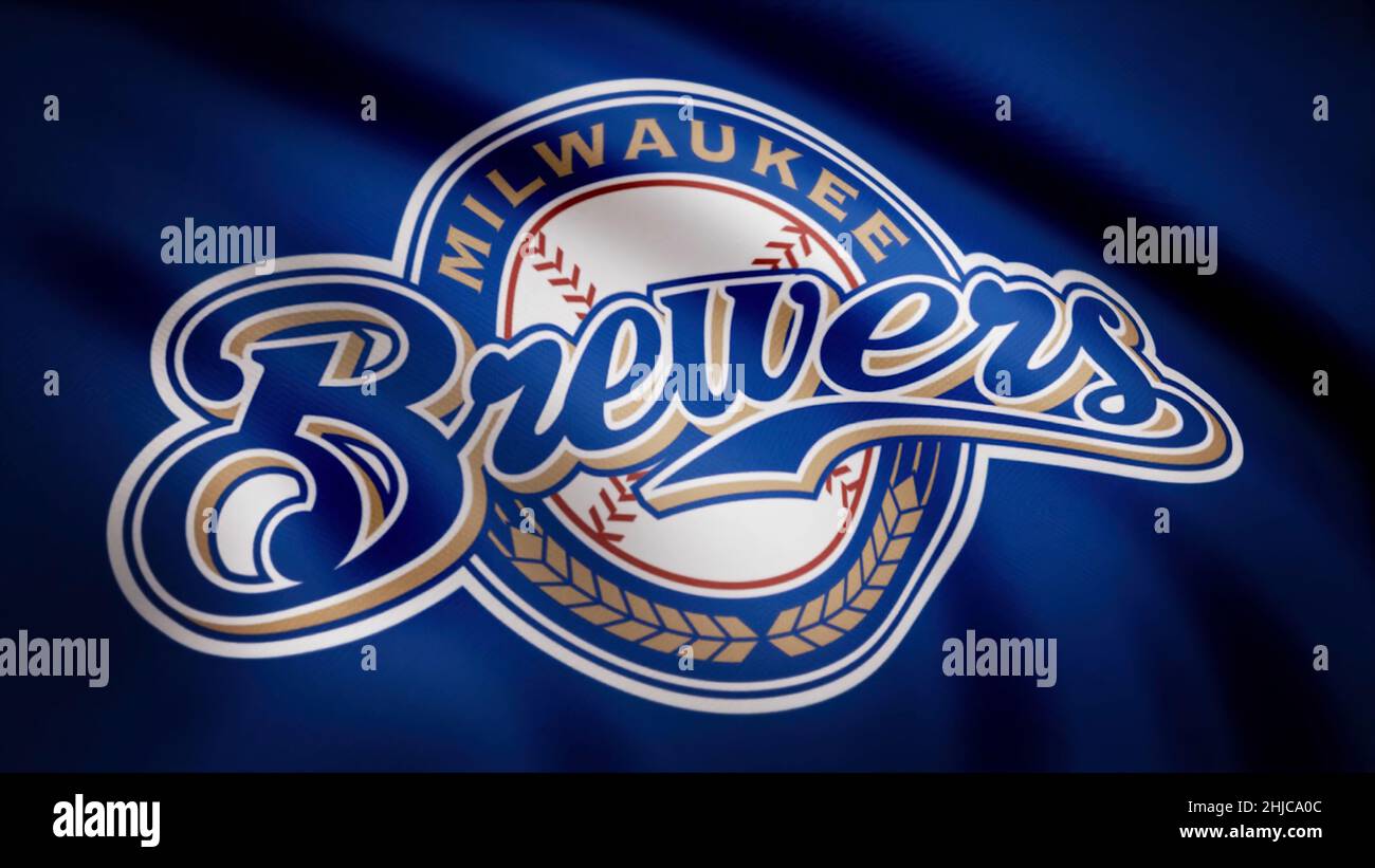 Flag of the Baseball Milwaukee Brewers, american professional baseball ...