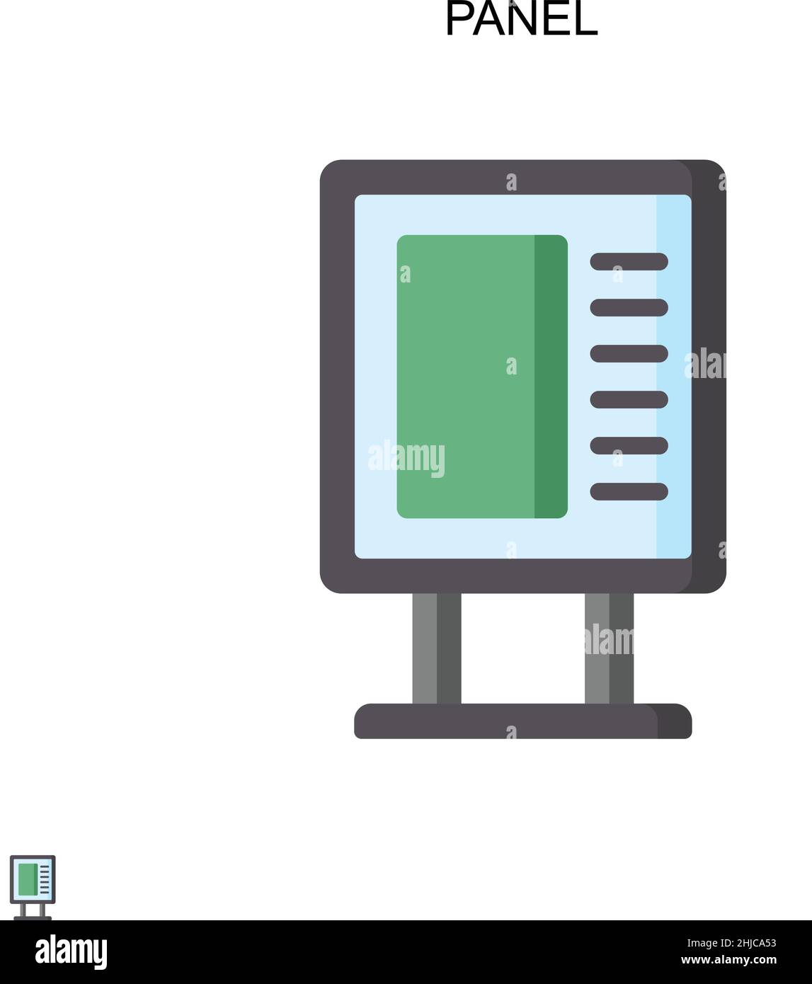 Panel Simple vector icon. Illustration symbol design template for web ...