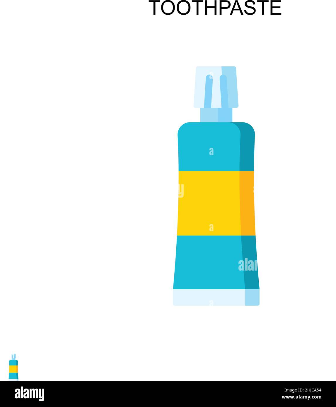 Toothpaste Simple vector icon. Illustration symbol design template for ...