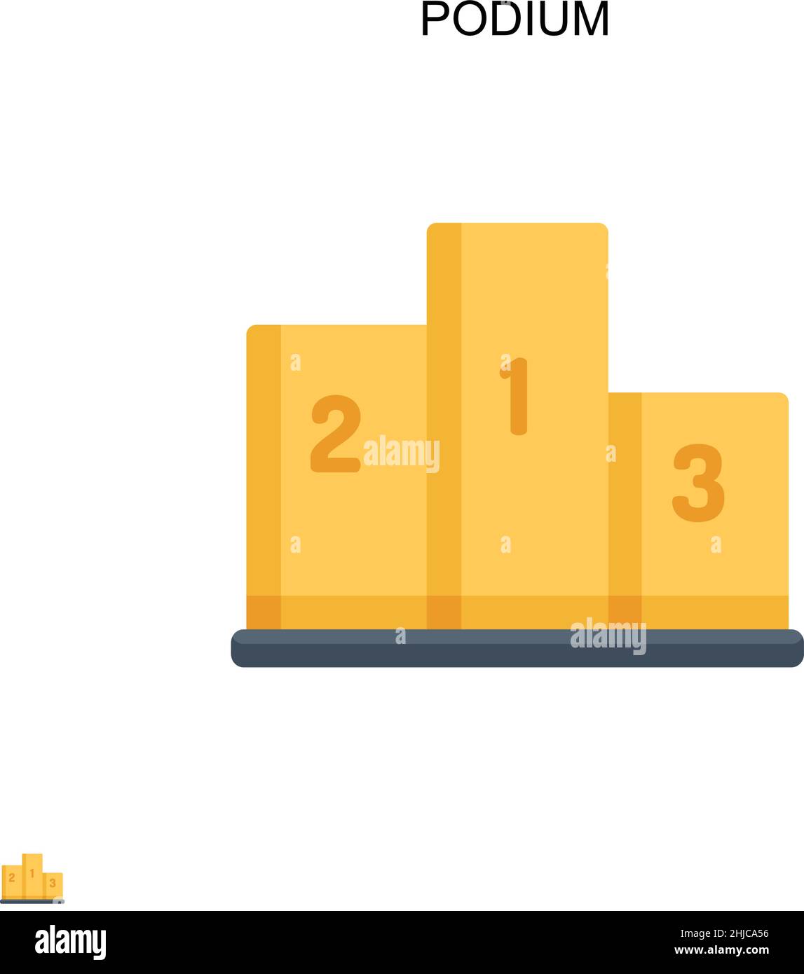 Podium Simple vector icon. Illustration symbol design template for web ...