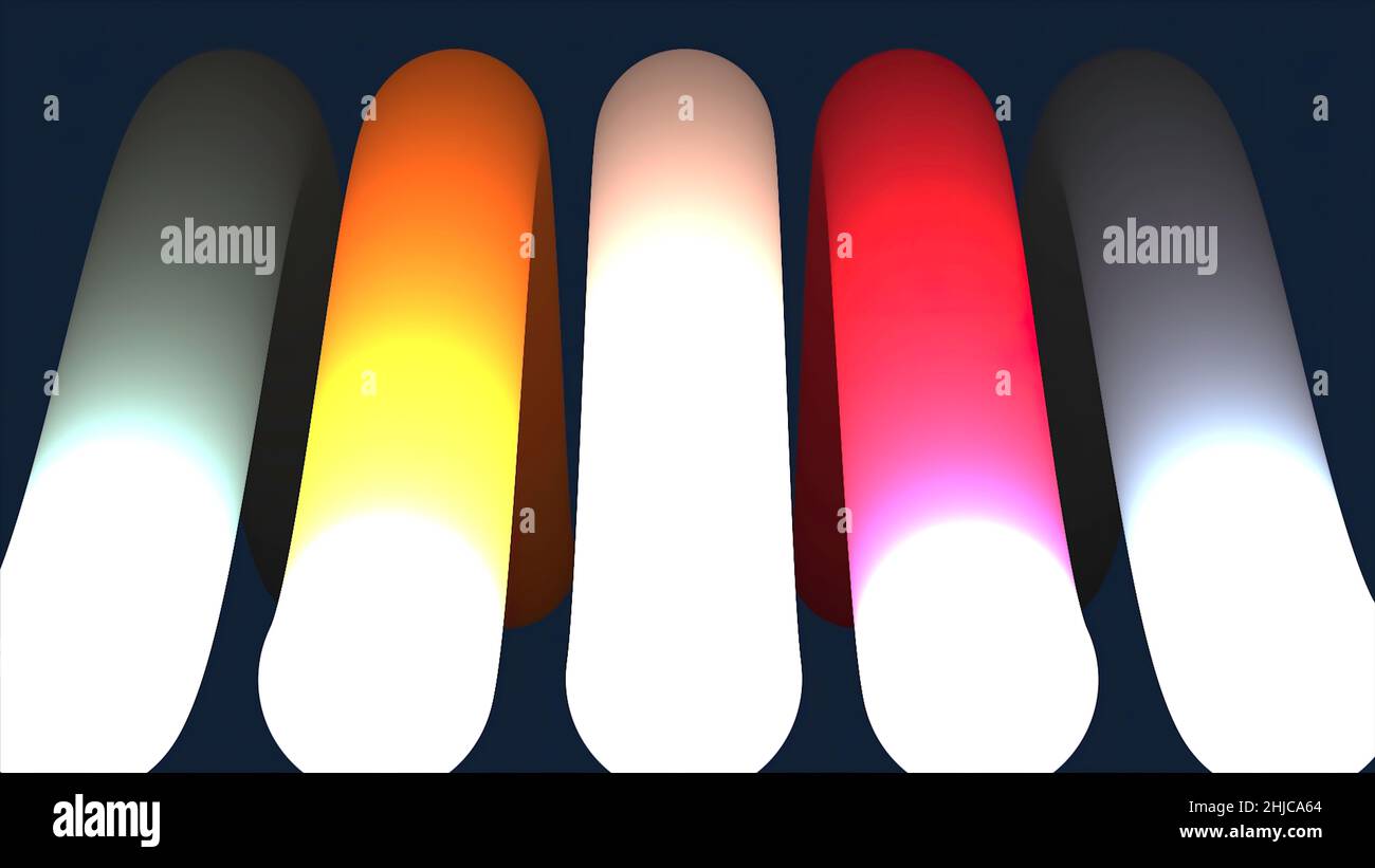 Abstract colorful circles background. 3d rendering animation backdrop ...