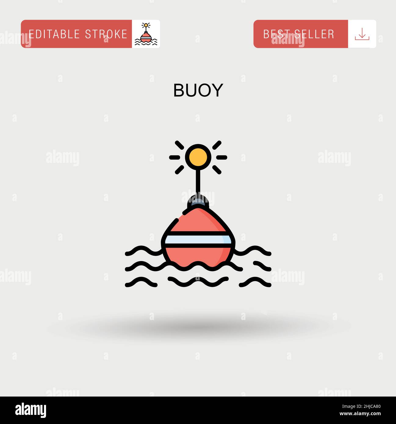 Buoy Simple vector icon Stock Vector Image & Art - Alamy