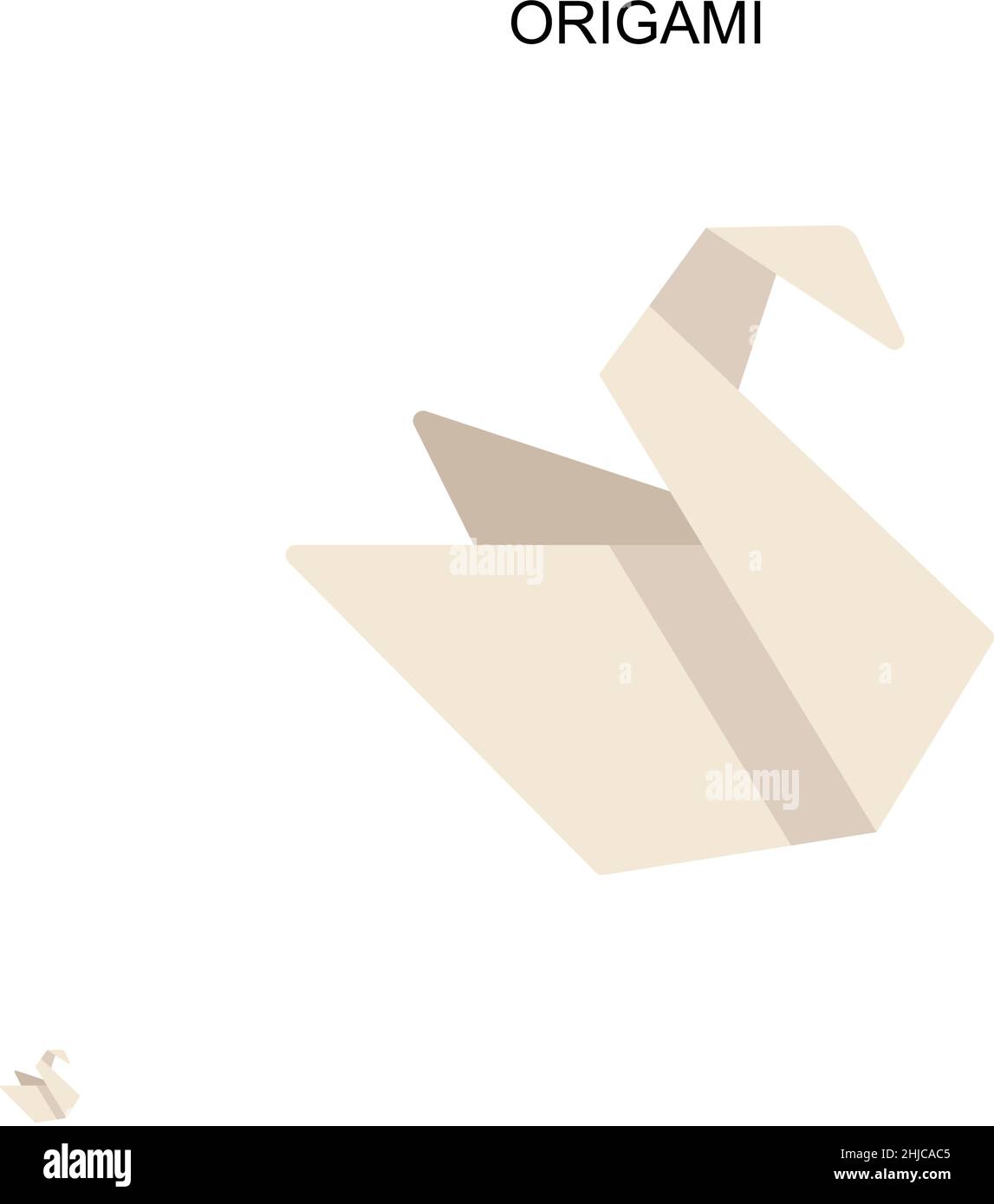 Origami Simple vector icon. Illustration symbol design template for web ...