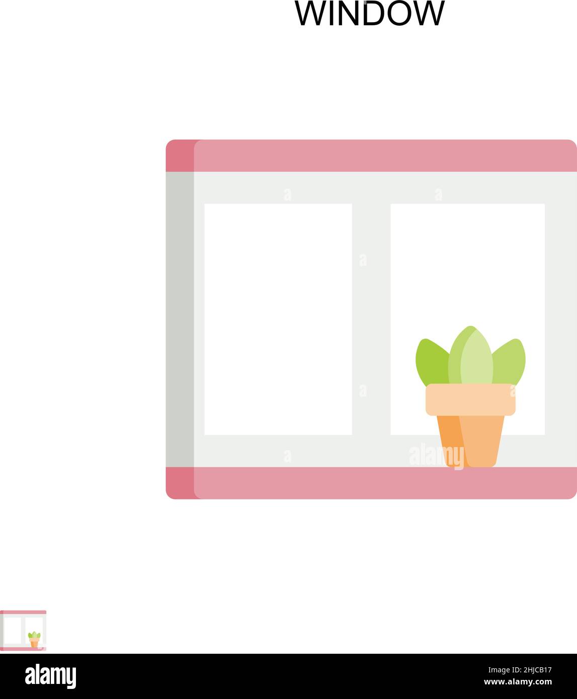 Window Simple Vector Icon Illustration Symbol Design Template For Web Mobile Ui Element Stock