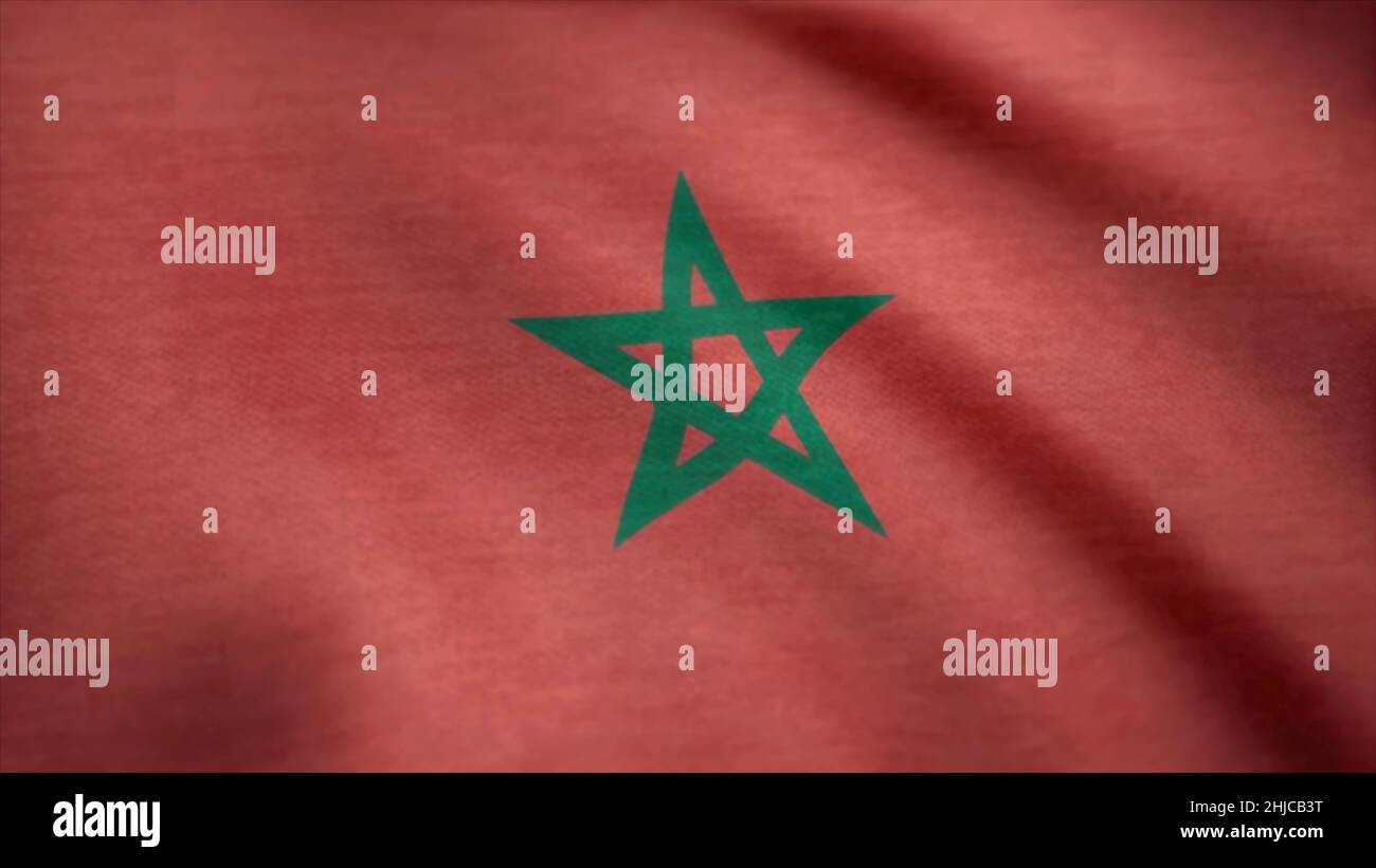 Seamless loop animation morocco flag hi-res stock photography and ...
