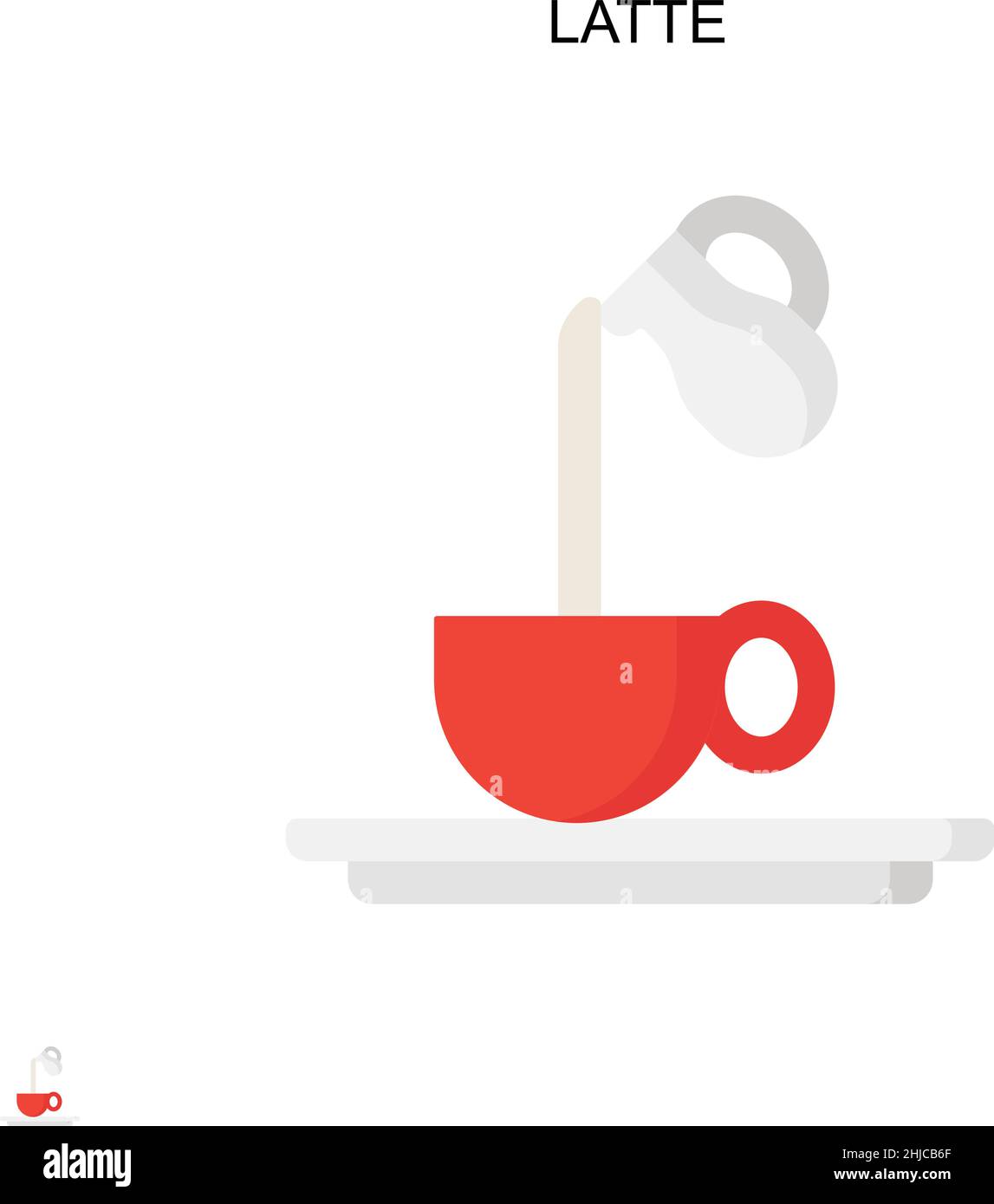 Latte Simple vector icon. Illustration symbol design template for web ...