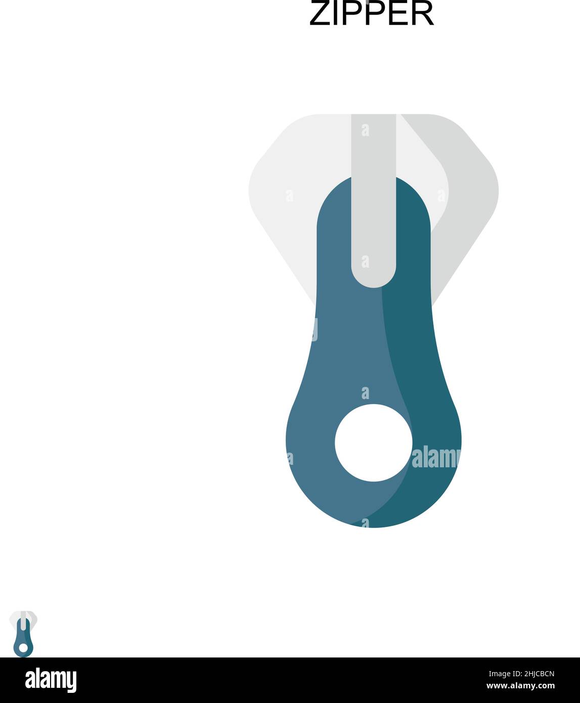 Zipper Simple vector icon. Illustration symbol design template for web ...