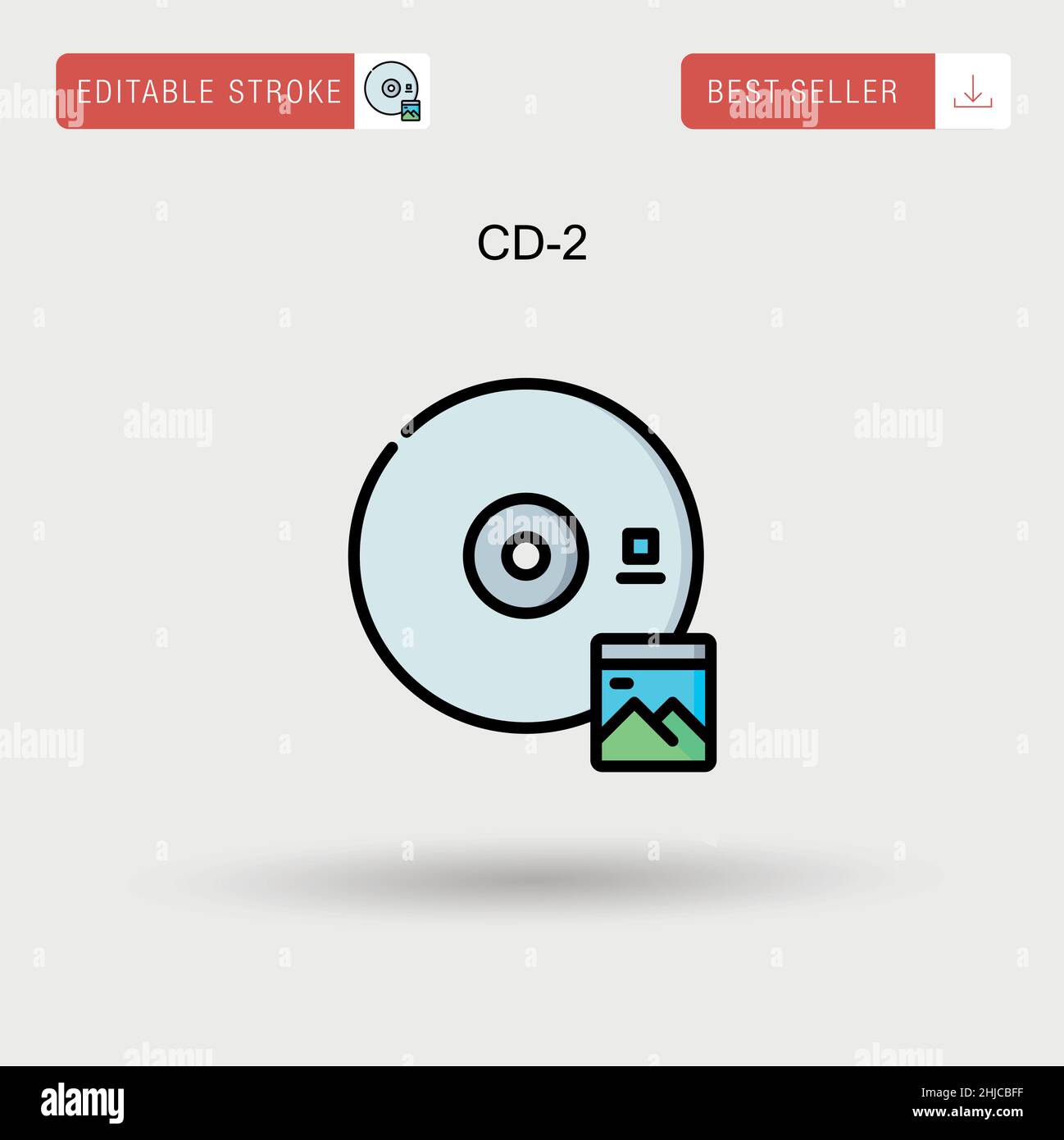 Cd-2 Simple vector icon Stock Vector Image & Art - Alamy