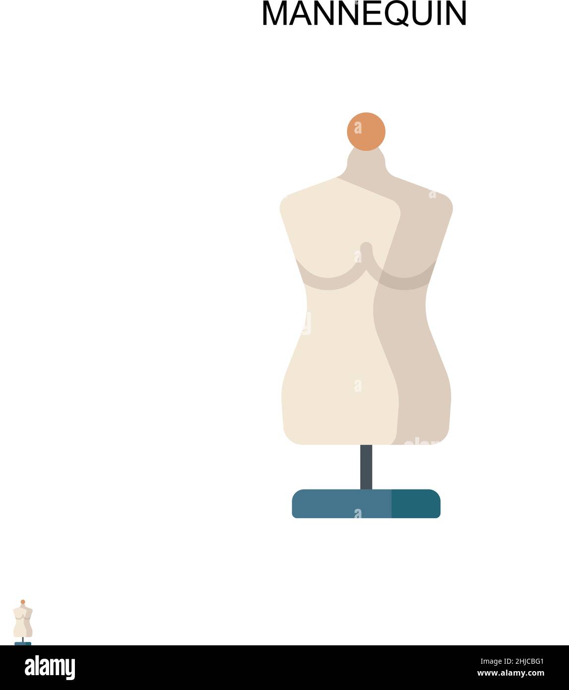 Mannequin Simple vector icon. Illustration symbol design template for ...