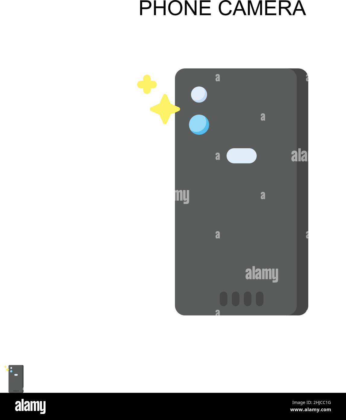 Phone camera Simple vector icon. Illustration symbol design template ...