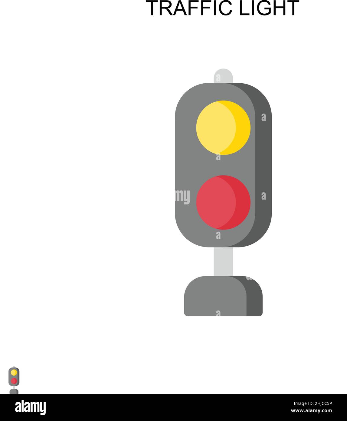 Traffic light Simple vector icon. Illustration symbol design template ...