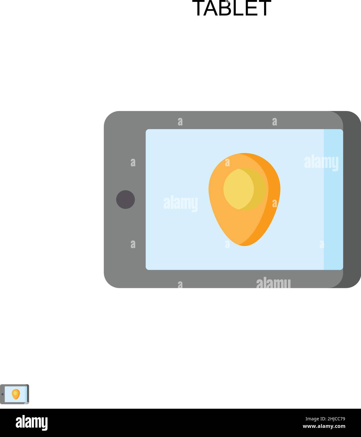 Tablet Simple vector icon. Illustration symbol design template for web ...