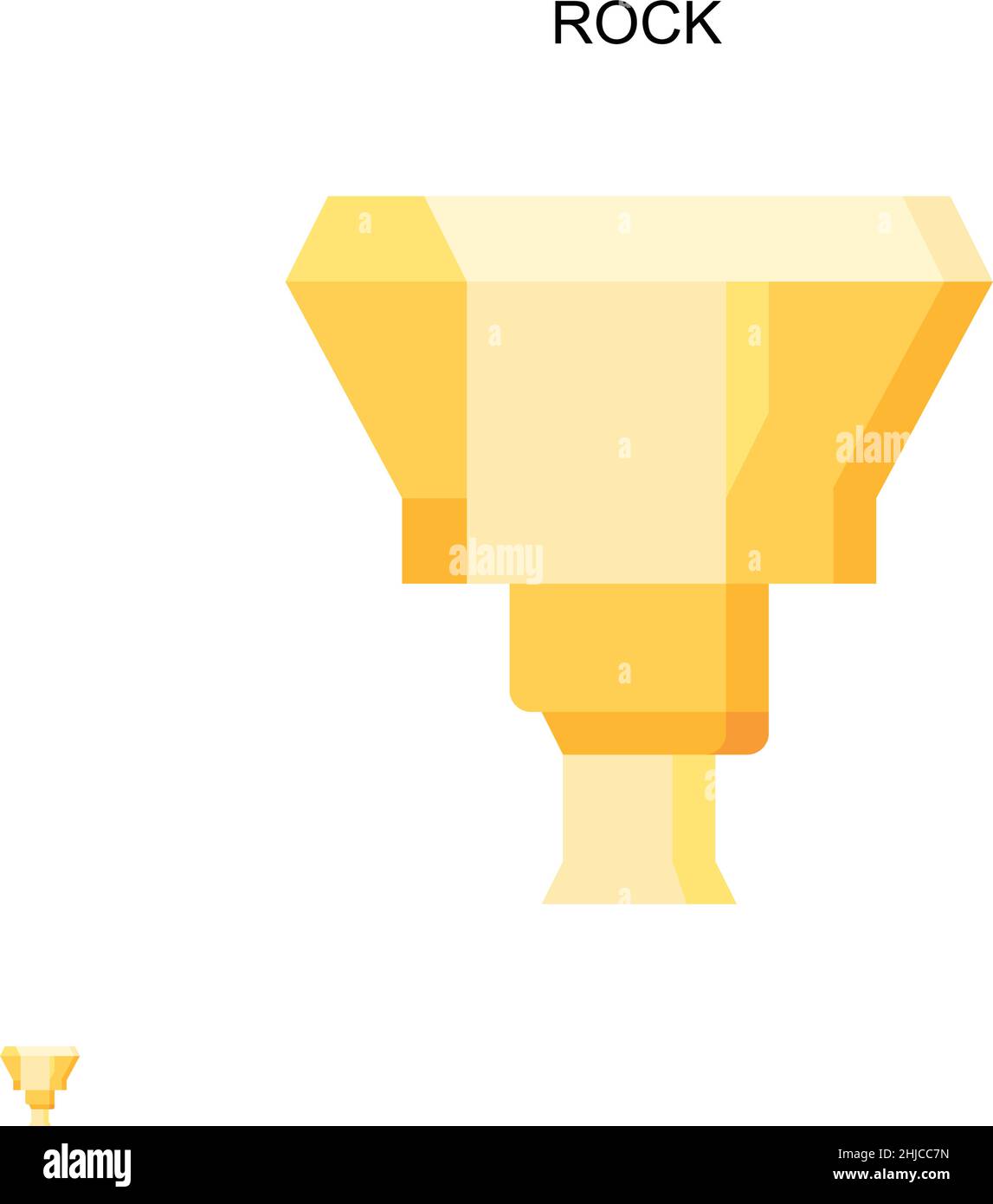 Rock Simple vector icon. Illustration symbol design template for web ...