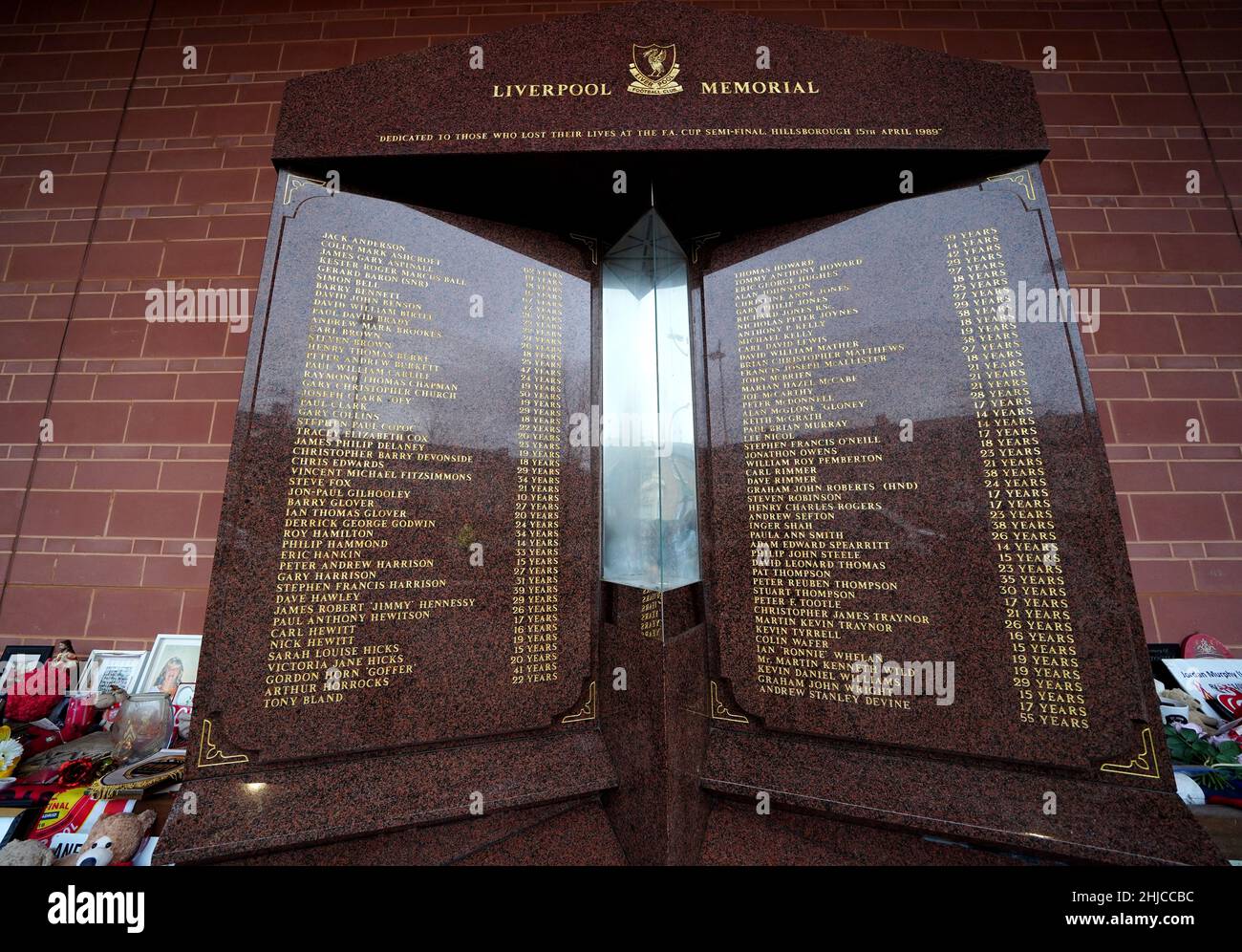 A view of the updated monument after Andrew Devine's name is added to ...