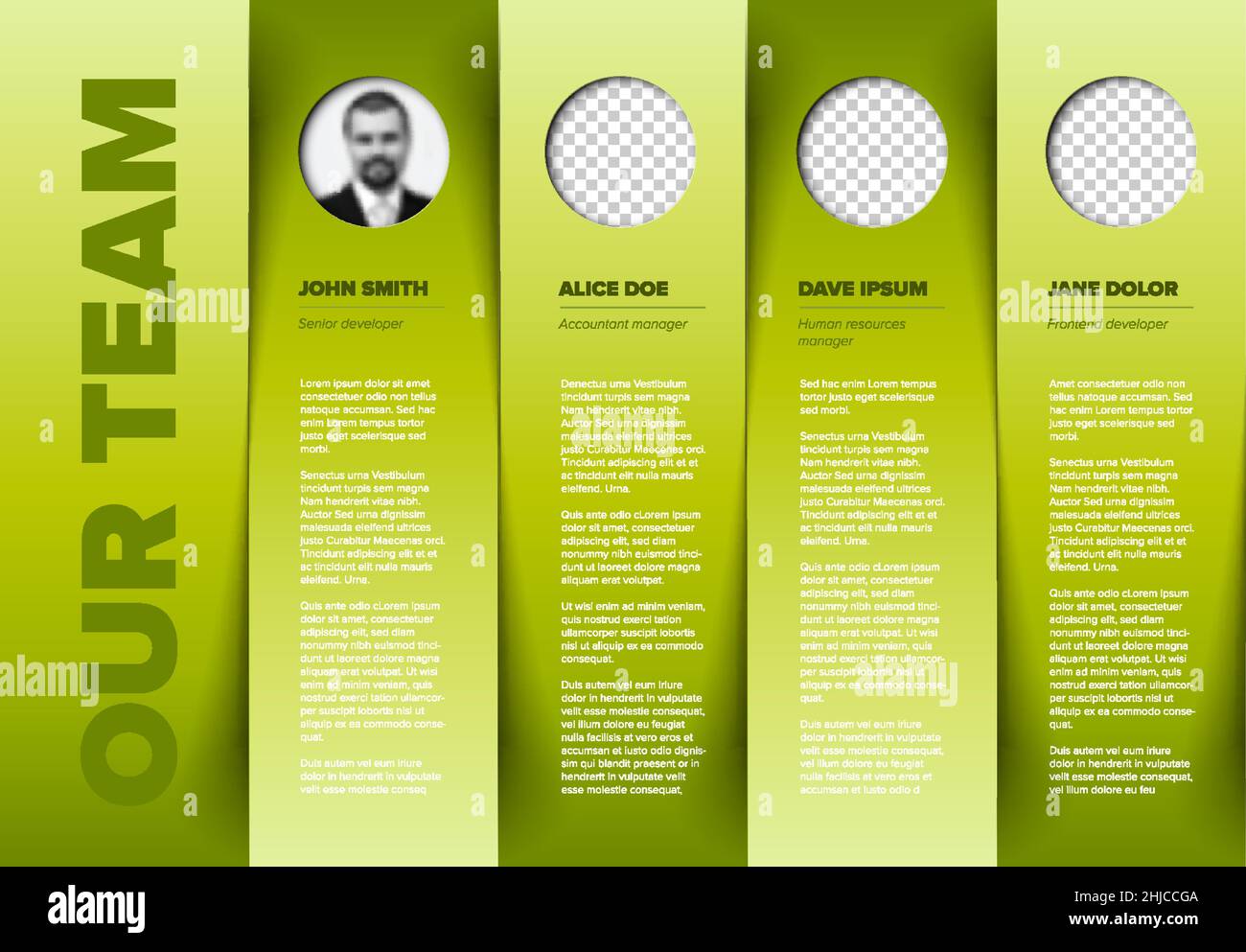 Company team presentation template with team profile photos ...